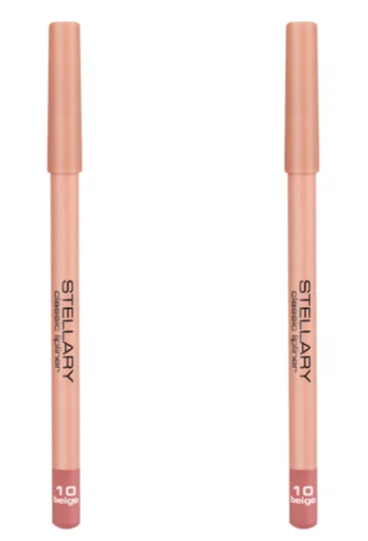 Карандаш для губ Stellary Lipliner, тон 10 Beige, 1,35 г, 2 шт