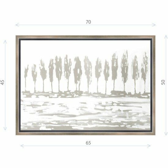 Картина Декор Депо Константина Малютина Вдоль дороги Матовый холст в раме 50х70 см