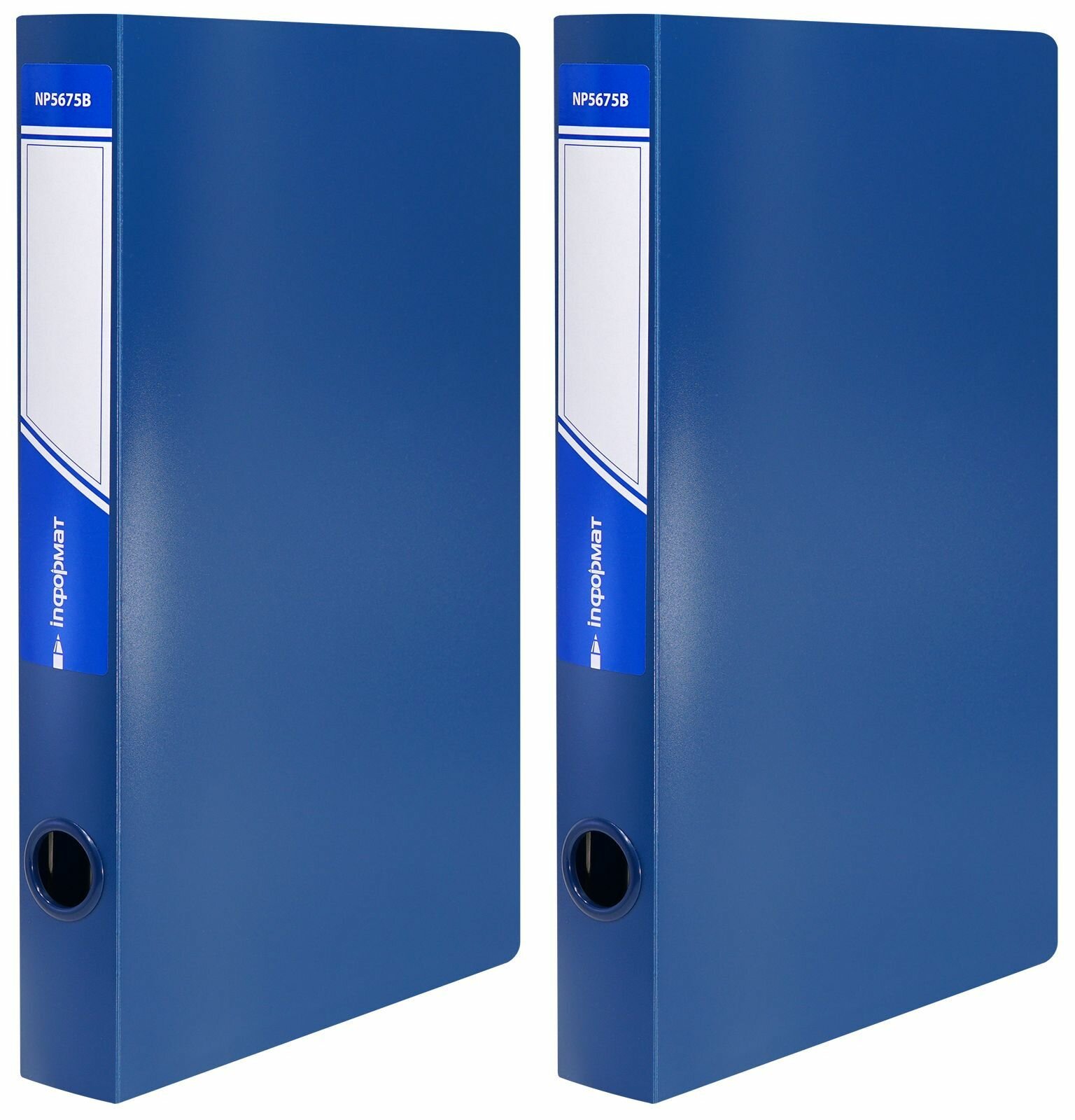Папка на 4 кольцах inФормат, А 4, 40 мм, пластик 700 мкм, синяя, 2 шт