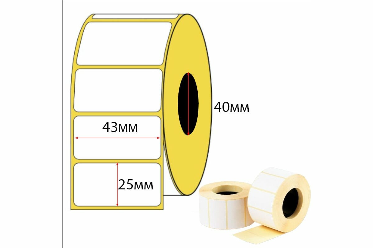 Label-Sticker Термоэтикетка ЭКО 43x25x1000 16 шт в упак 00206/1000/16