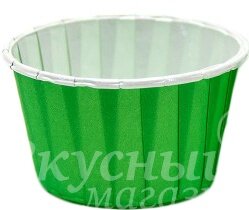 Капсула 5х4 см. Маффин зеленый с поддержкой, 100 шт. (Набор из 2 шт.)