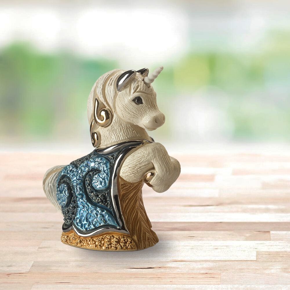 Статуэтка De Rosa "Жеребенок единорога", керамика, ручная работа, 10 см