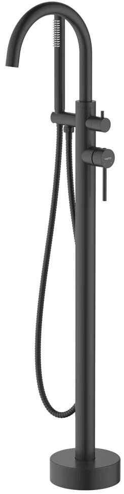 Смеситель напольный для ванны Aquatek Европа AQ1345MB черный матовый