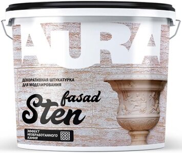 Декоративная Штукатурка Aura Dekor Sten Fasad 8кг с Эффектом Необработанного Камня / Аура.