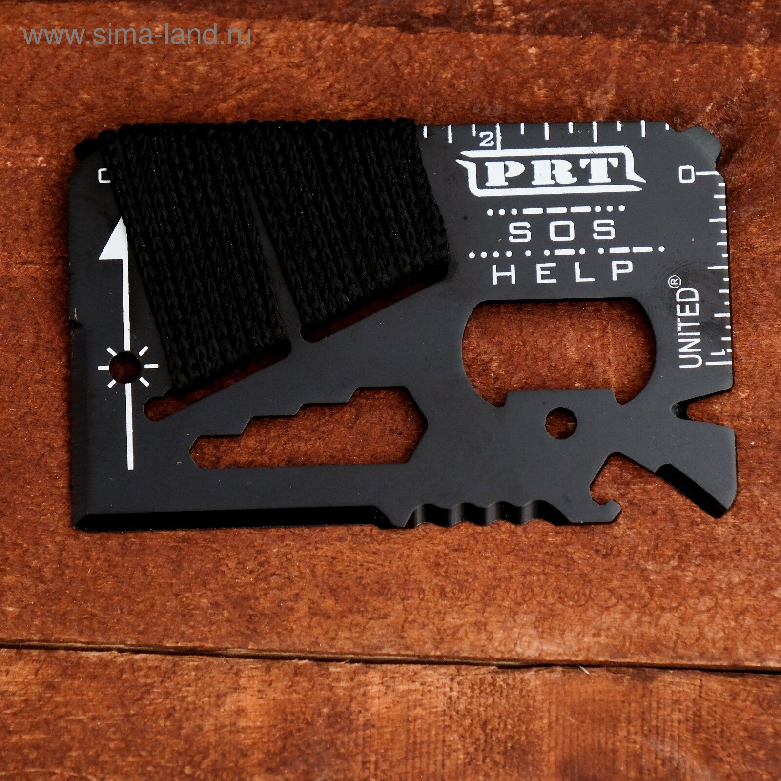 Карта выживания, 8.5×5.5 см, черная