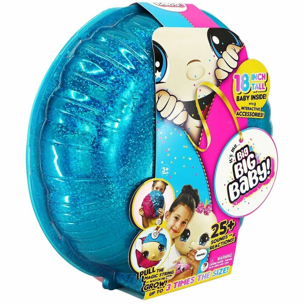 Игрушка сюрприз BIG BIG BABY Мягконабивная интерактивная кукла в шаре с аксессуарами