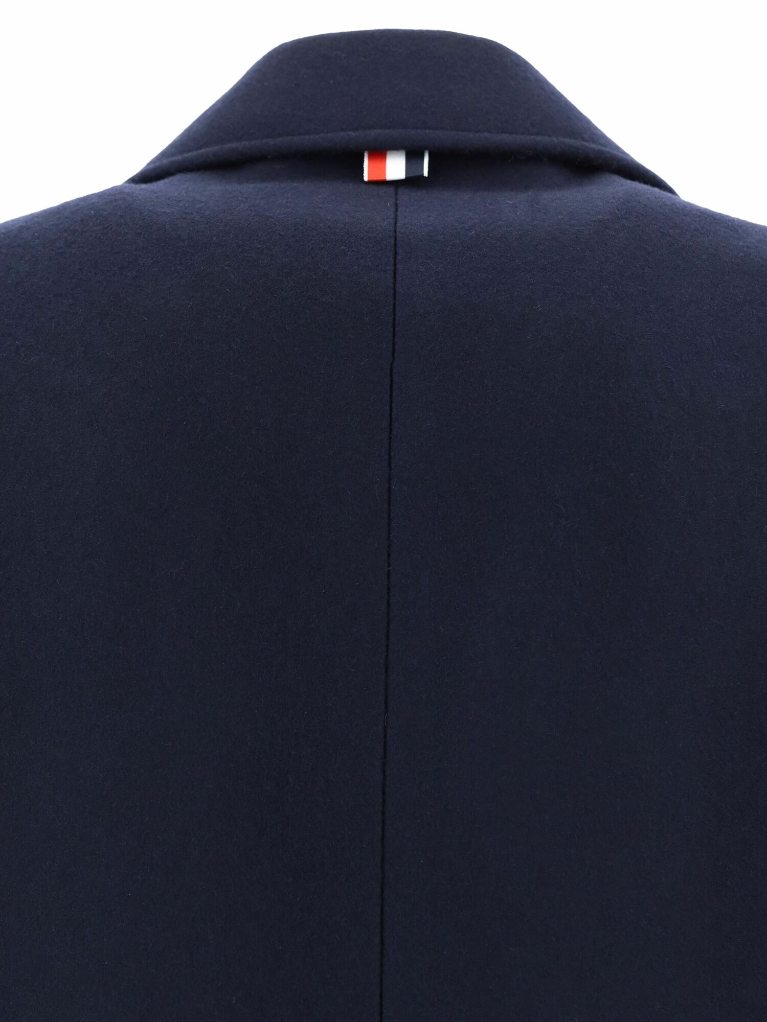 Пальто THOM BROWNE Classic Single-Breasted Melton Wool Overcoat, размер 44, синий — фото 1