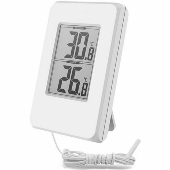Термометр цифровой Baldr E0108T2C-WHITE с проводным датчиком температуры, белый