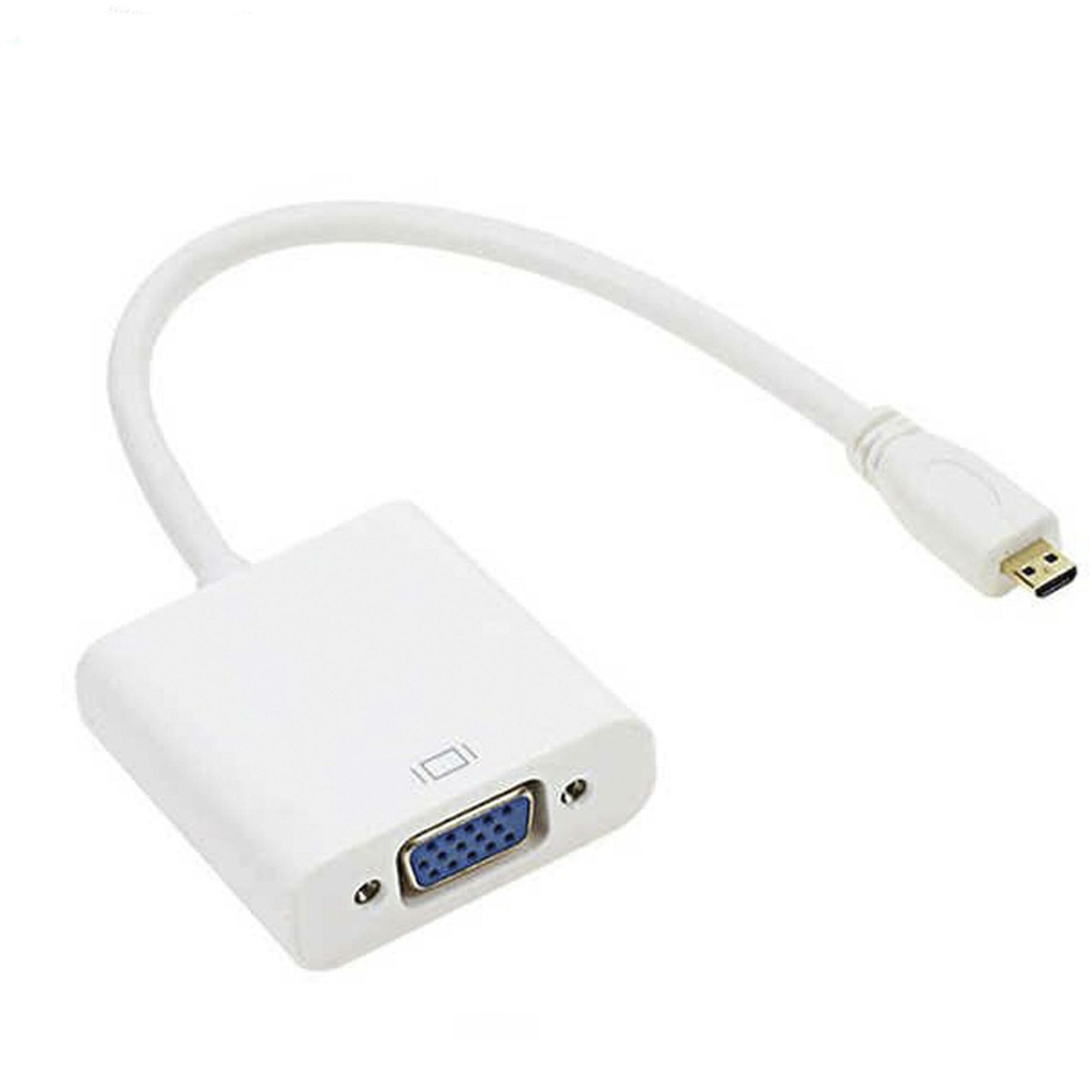 HDMI Кабель для передачи видео Micro ABS - VGA H21, 20 см, белый