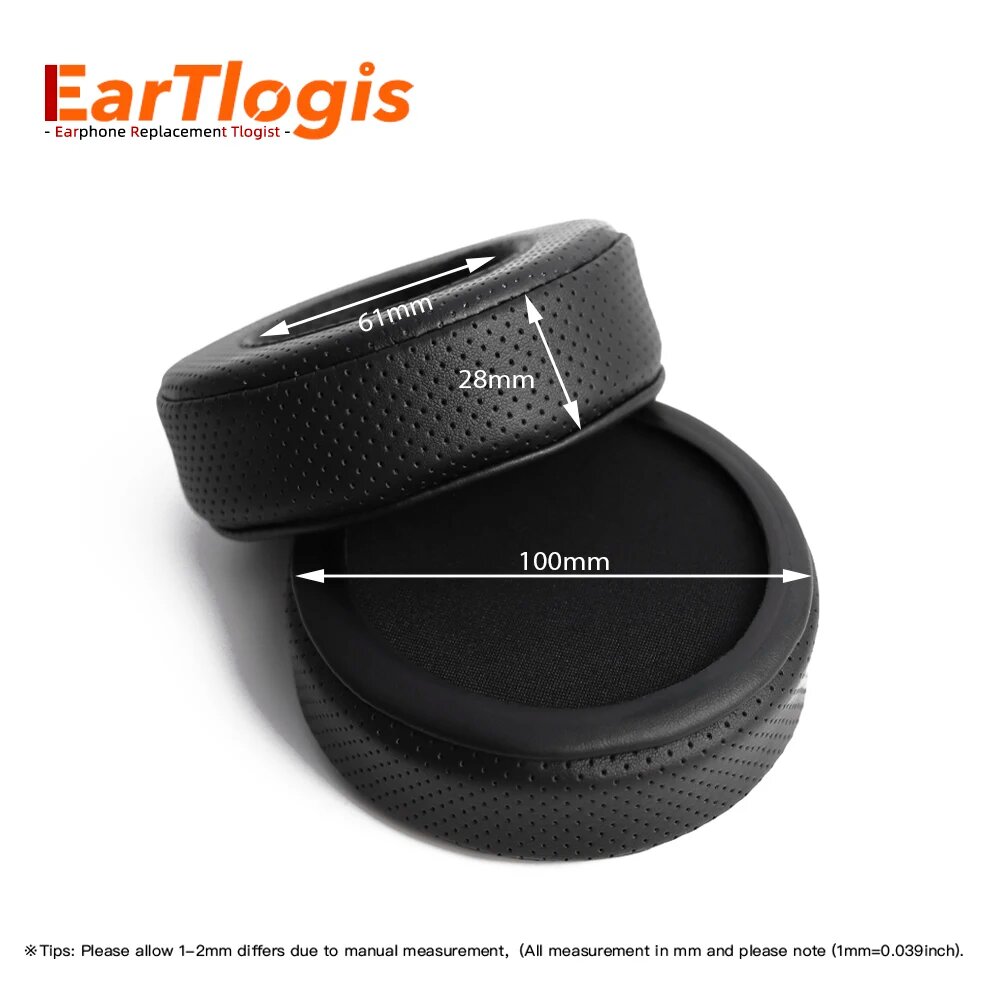 Кожаные амбушюры EarTlogis 70 мм 90 мм 100 мм 105 мм 110 мм 100mm