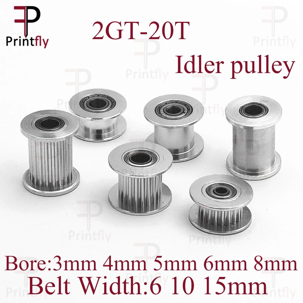 Натяжной шкив 2GT 20 зубьев, Bore 3mm, 10mm belt
