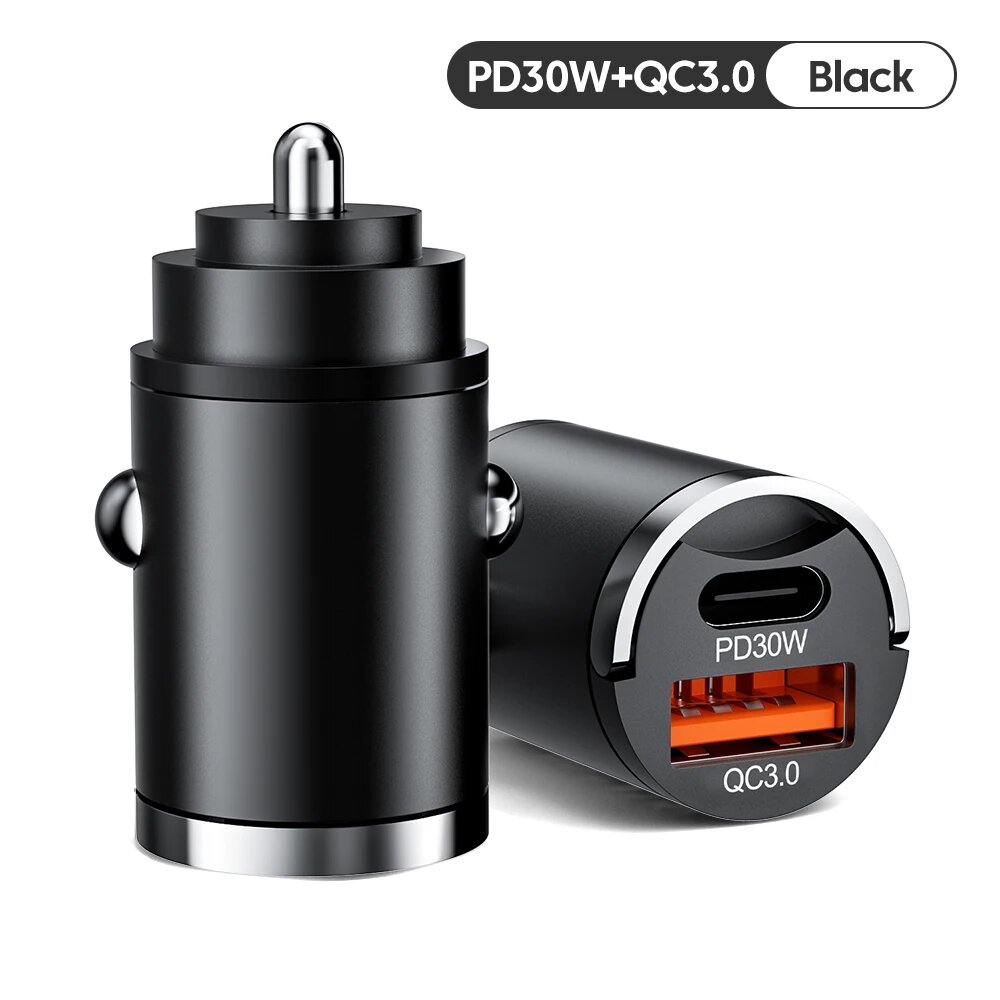 Автомобильное Зарядное Устройство Crouch 100W Mini С Быстрой Зарядкой QC3.0 И PD 30W QC 3.0 USB1
