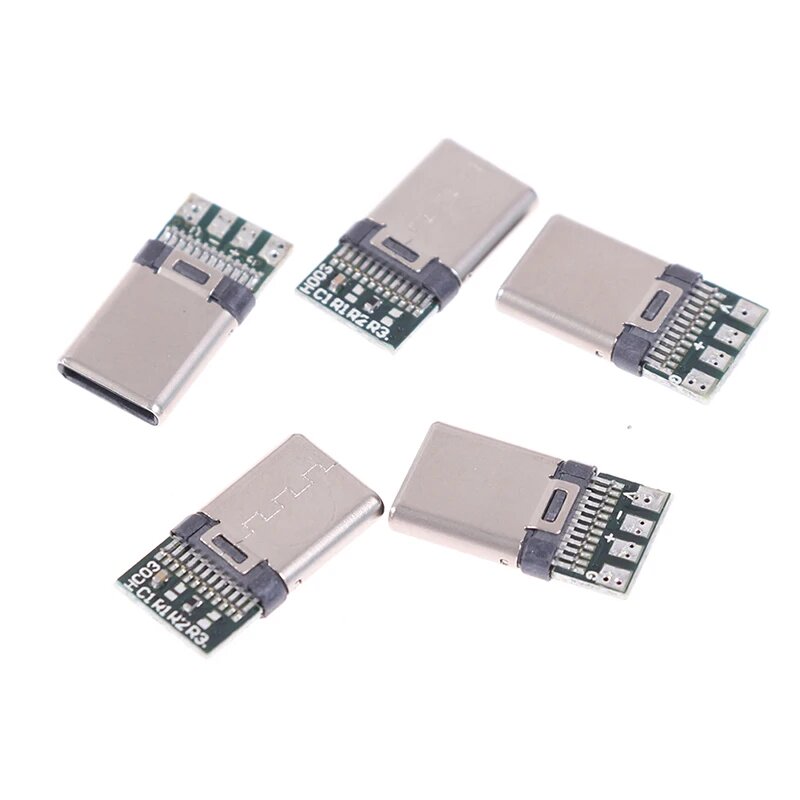 USB 3.1 Type C разъем, серебристый, для пайки