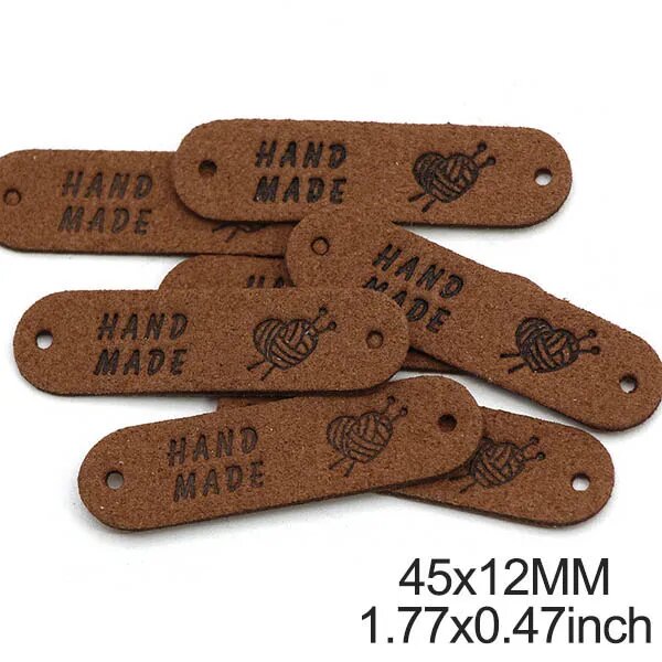 Кожаные этикетки в форме сердца vblingstone 20 шт