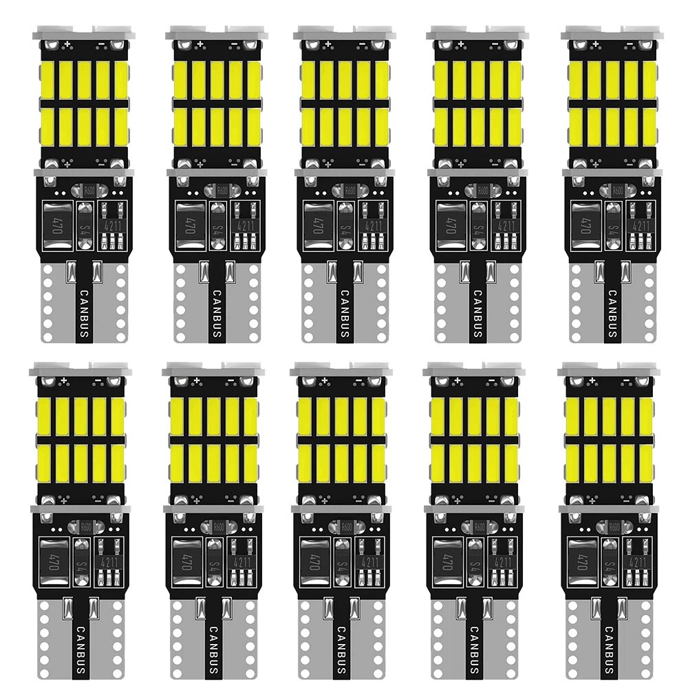 2/10x T10 W5W Canbus IC Автомобильная светодиодная лампа для BMW Mini Cooper R56 R53 E90 E46 F20 E39 Внутренний купольный светильник Багажник Лампа Парковочные огни 10PCS, Green