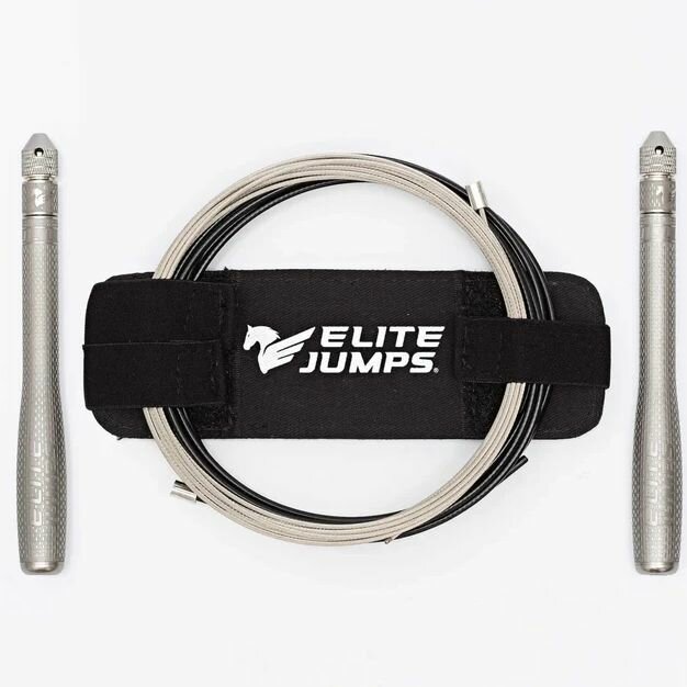 Elite Jumps, Скакалка для скоростных прыжков Bullet COMP, серебряная