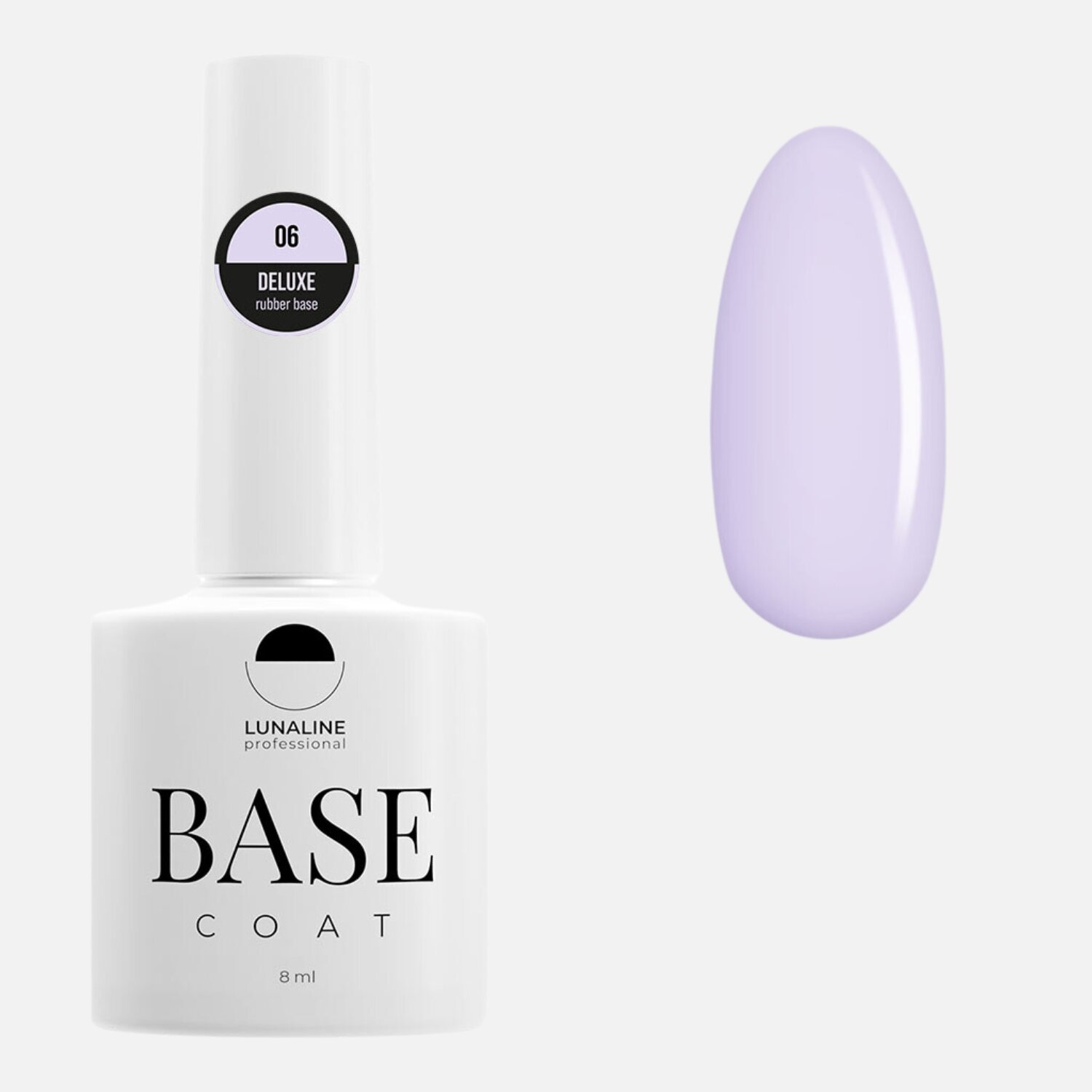 Камуфлирующая база для гель-лака LunaLine Deluxe №06 8 мл сиреневая