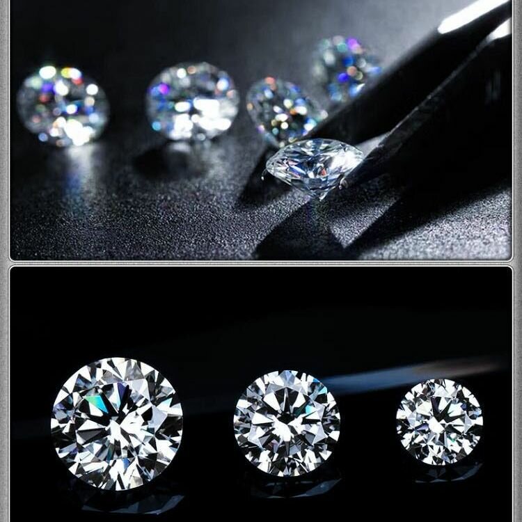 Моиссанитовый одиночный бриллиант/муассанит D/VVS1 3 ct/9 мм, с сертификатом GRA