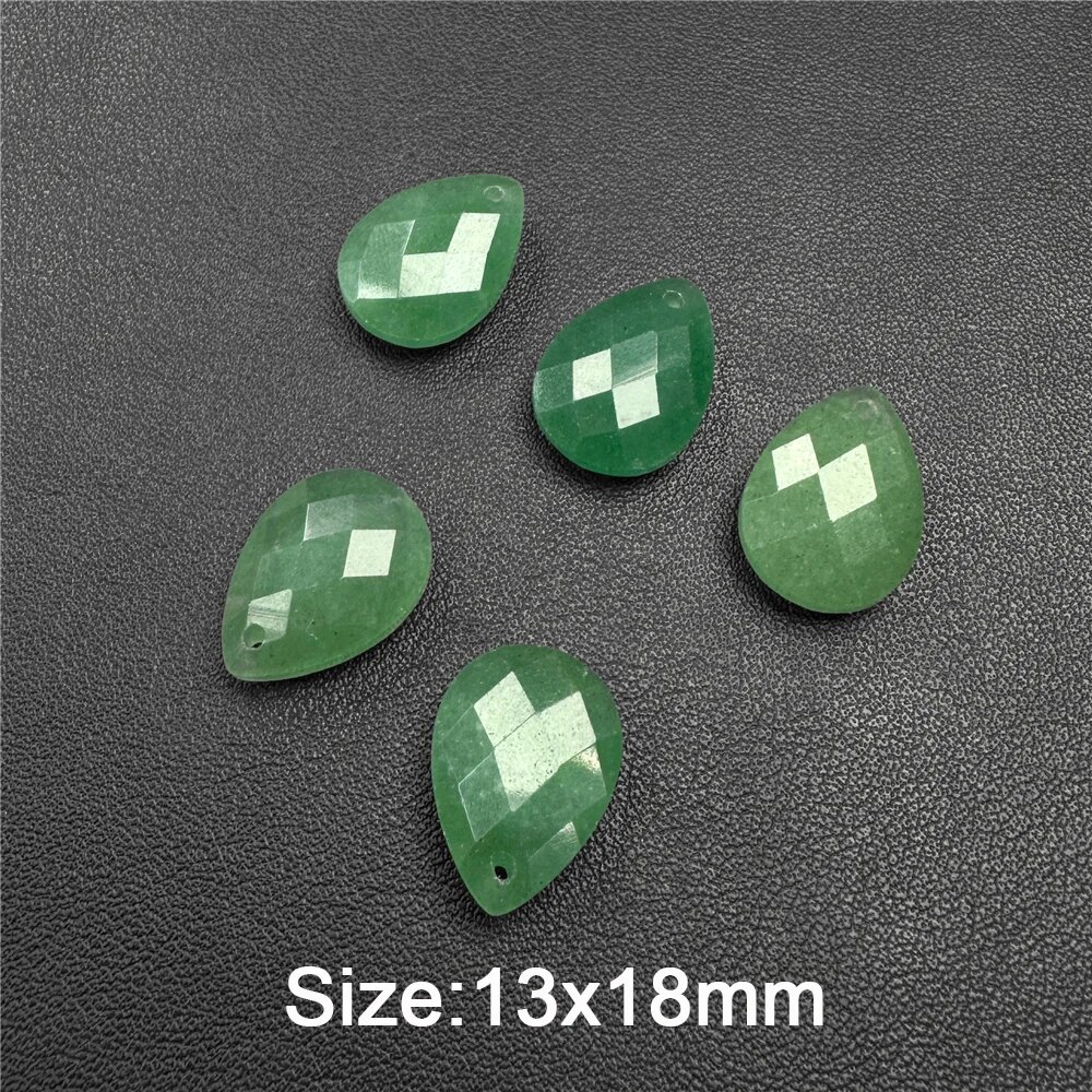 Подвески из природного камня RISYF Изумрудный, 1 Piece, NO.20 Aventurine