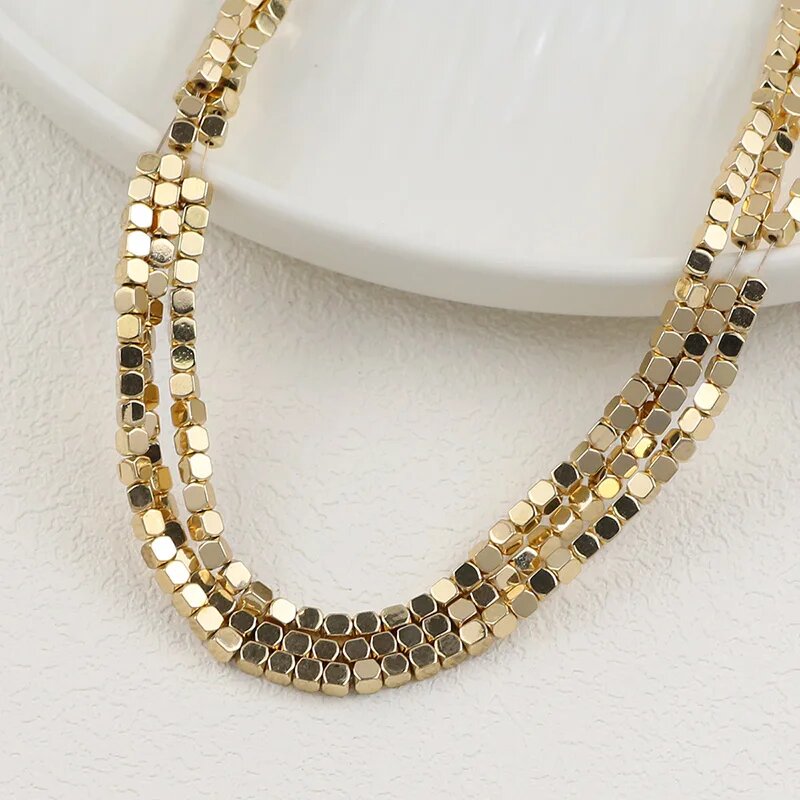 Матовые квадратные бусины из гематита UPGFNK 2 мм 3 мм 2mm 180pcs 1Strand, KC Color