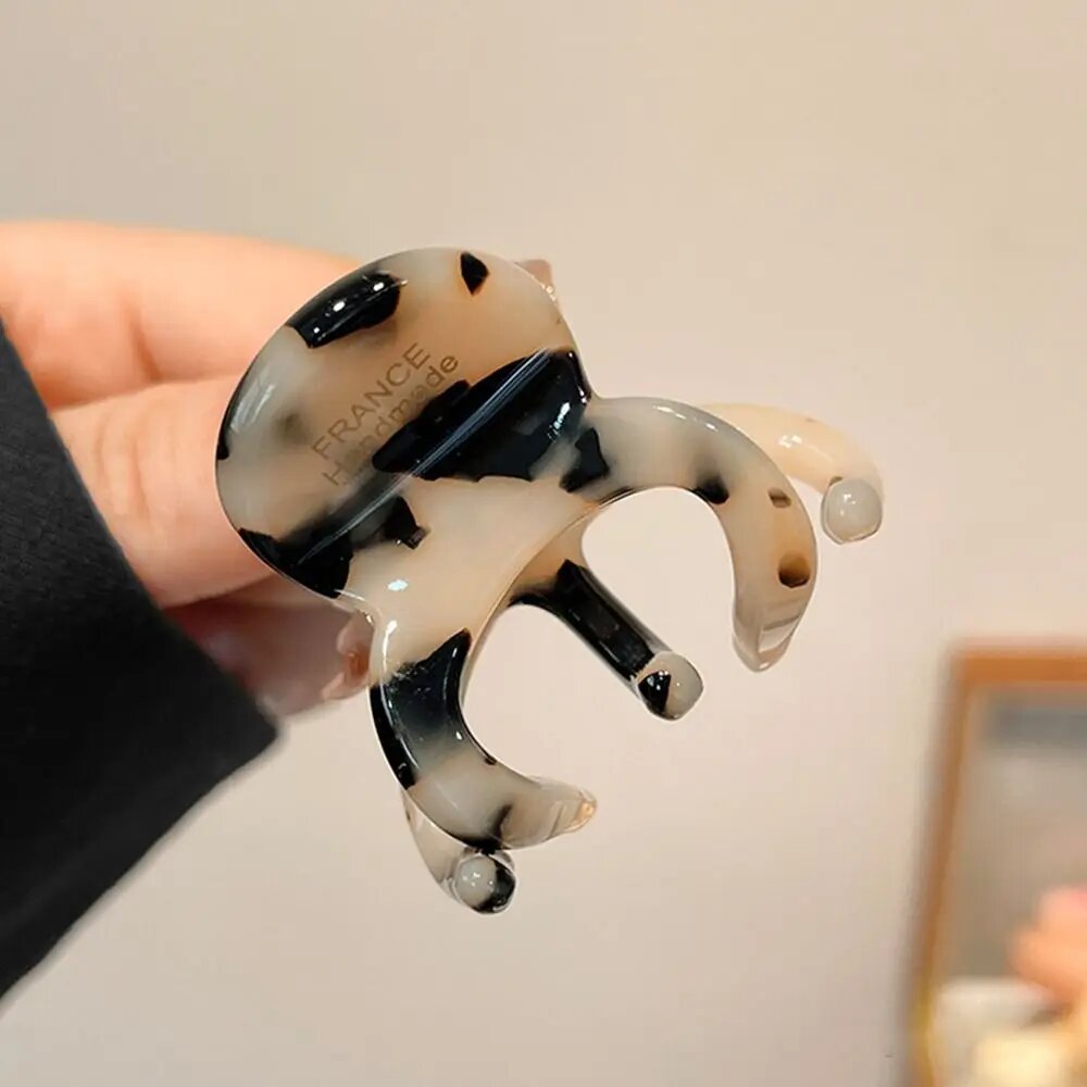 Модные французские заколки для волос, элегантные ретро-заколки в виде краба и акулы, ацетатные аксессуары для волос для женщин и девочек