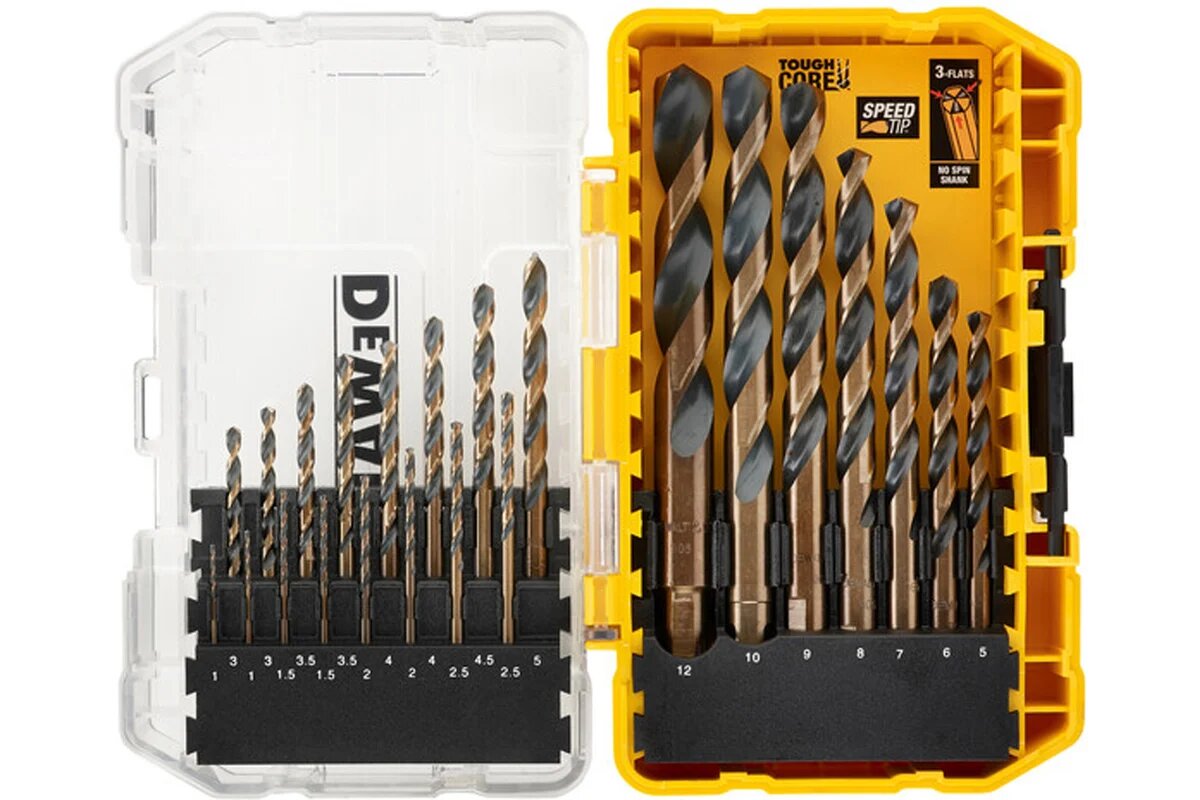 Dewalt Набор сверл DT70729, Black & Gold по металлу, 1-12 мм, 23 шт. () DT70729-QZ