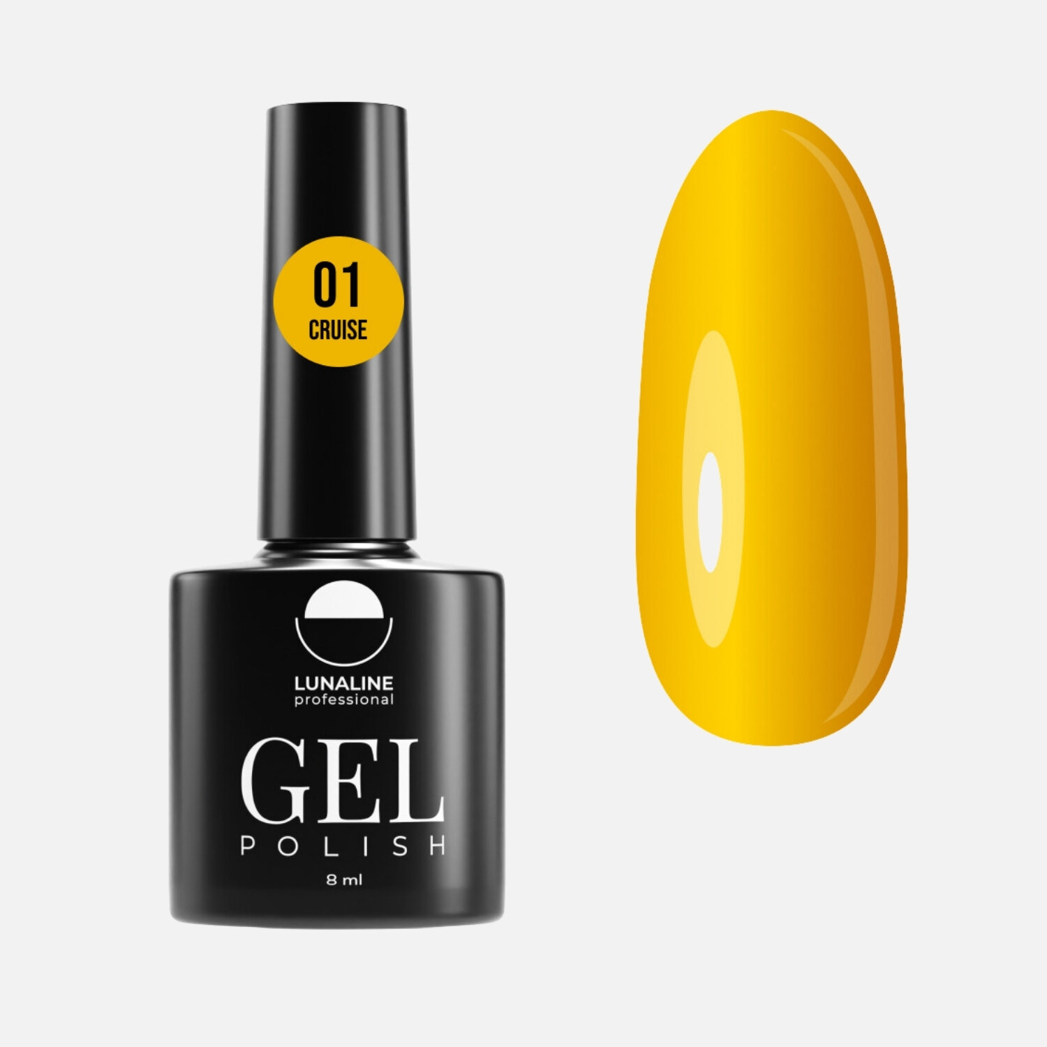Гель-лак LunaLine Круиз №01 8 мл желтый оттенок, без эффекта