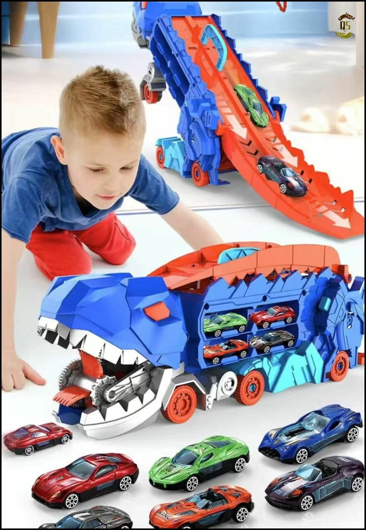 Игровой набор ZURU METAL MACHINES гоночный трек с 3мя трассам "Атака гориллы", 2 машинки в комплекте, игрушки для мальчиков, 5+, 6726-QS