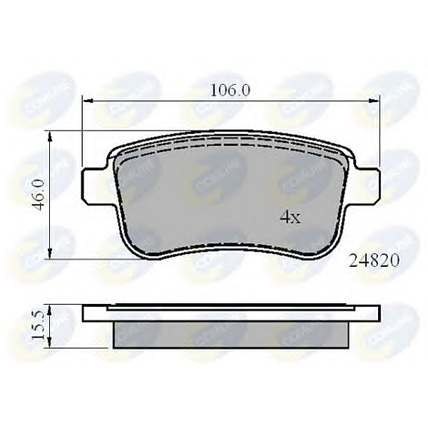 COMLINE CBP02014 (440601416R / 440603734R / 440604694R) колодки зад ren Megane (Меган) III 08- / Scenic (Сценик) III 09-