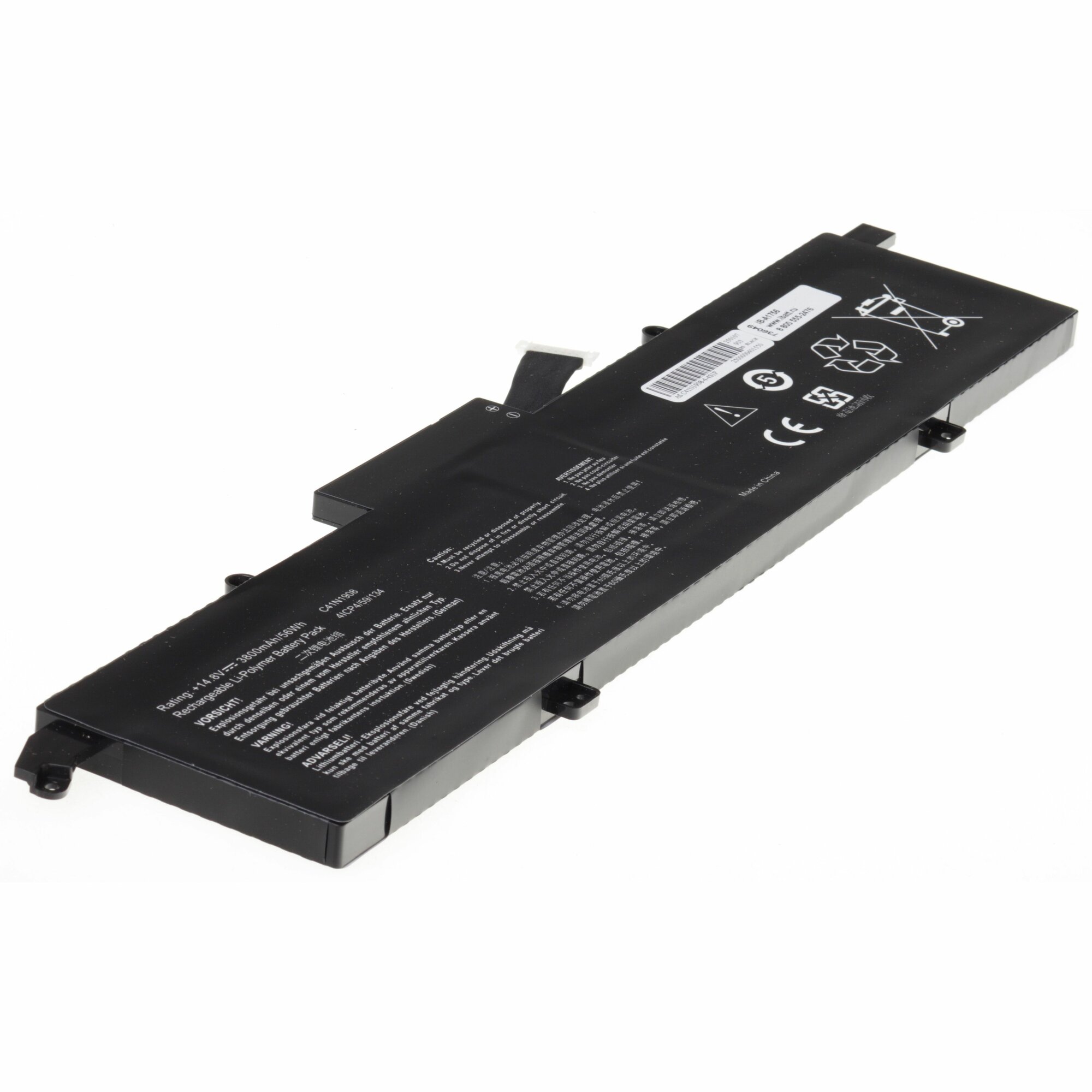 Аккумулятор iBatt 3800mAh для ноутбука Asus ROG Zephyrus G14 GA401 (C41N1908)