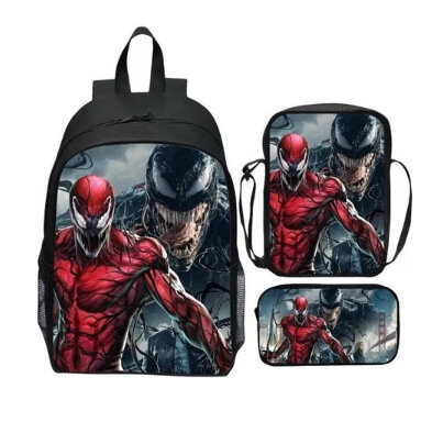 Рюкзак с изображением Человека-паука, комплект из трех предметов для начальной школы, школьная сумка с героями мультфильмов, рюкзак с принтом для мальчиков, стиль Супермена, Человек-паук