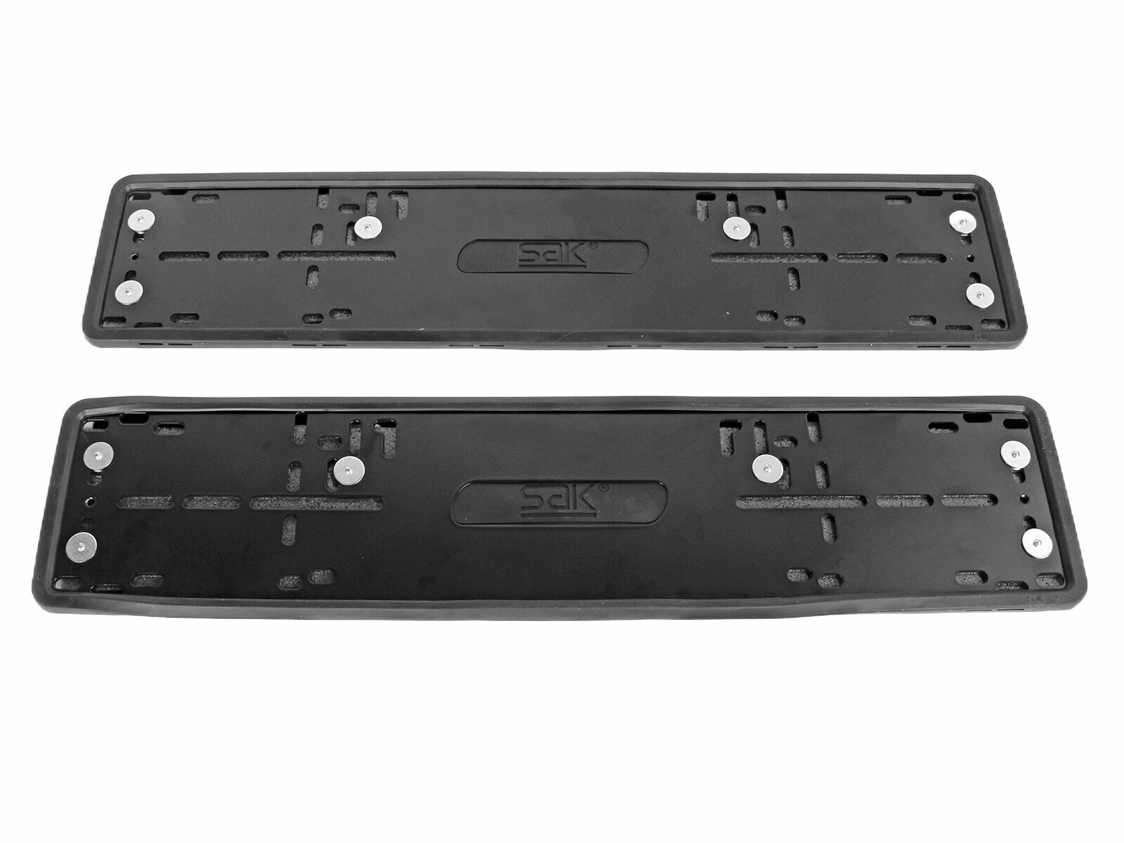 Рамка номерного знака быстросъёмная силикон на магните черная комплект 2 штуки