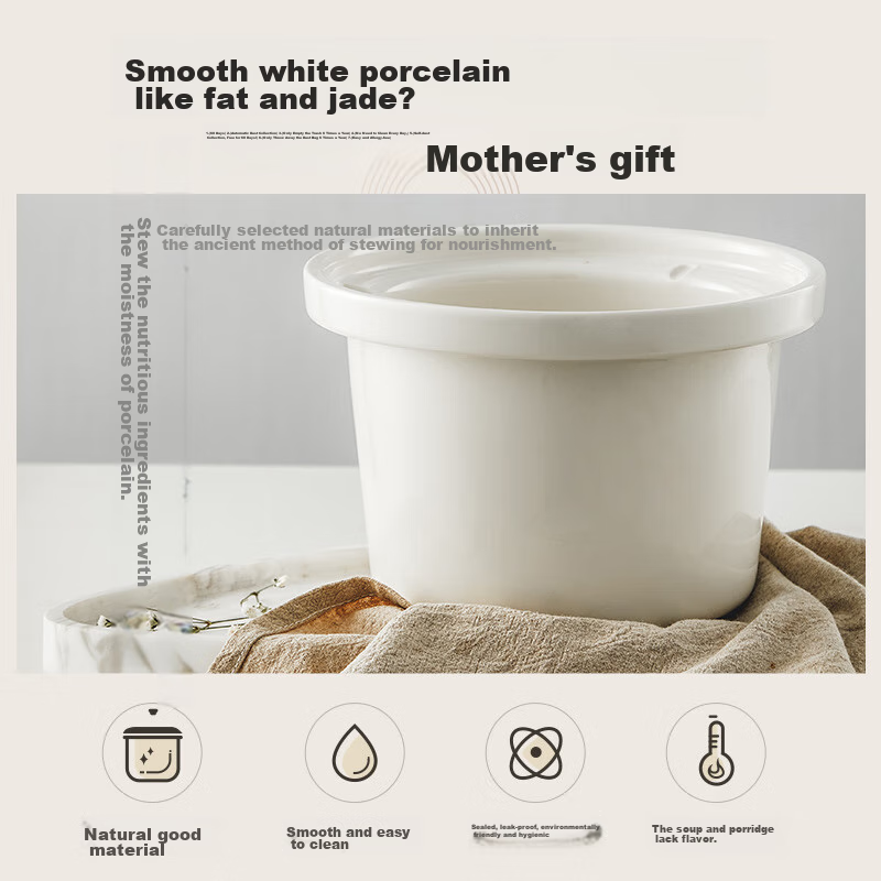 Bear Electric Slow Cooker, Electric Stew Pot, Porridge Cooking Wonder, Soup Pot, Stew Pot, BB Pot, Baby Porridge Cooker, Baby Stew Pot, Health-Preserving Pot for 1-3 People, Baby Food Pot E15K2 1.5L