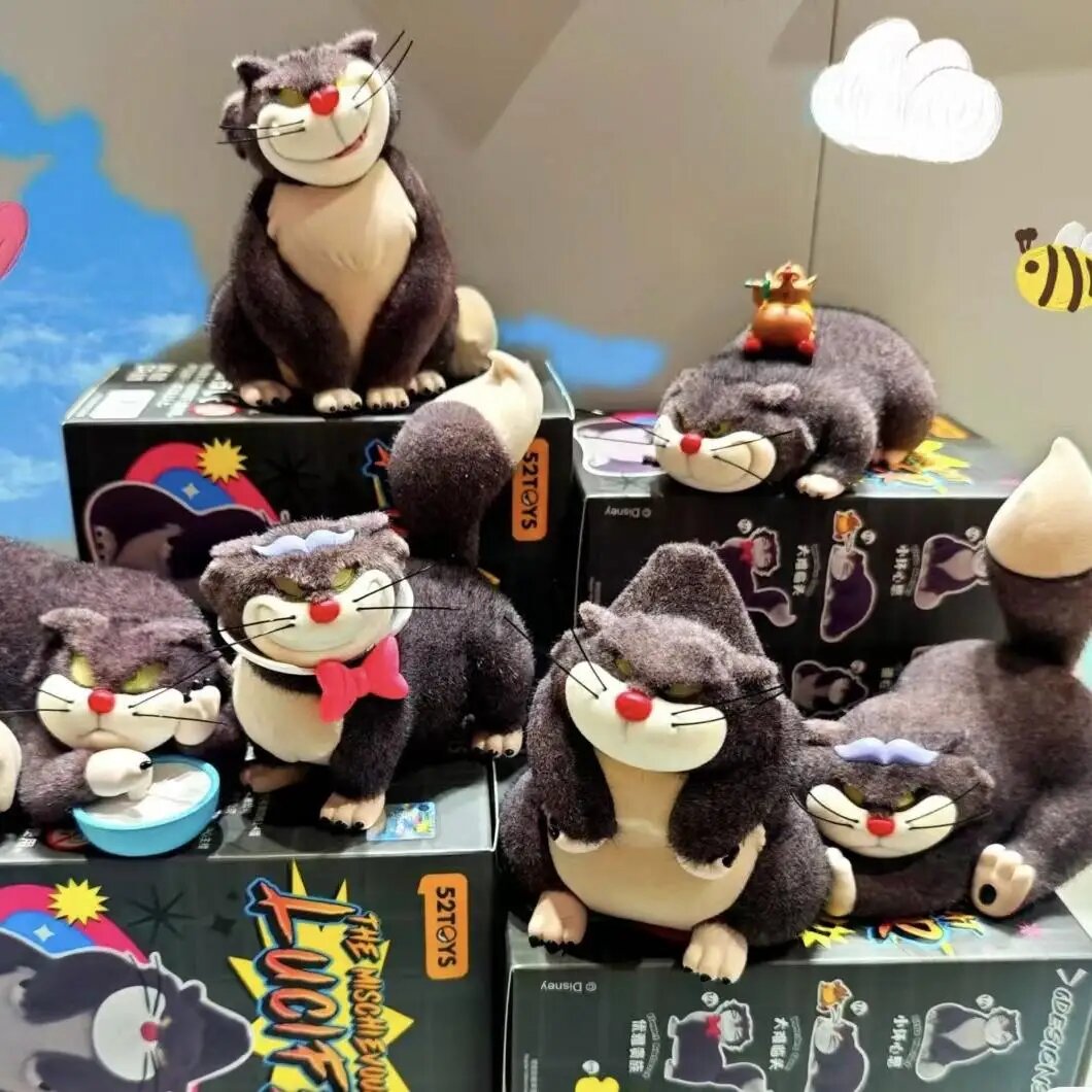 MINISO Фигурки-сюрприз Disney Cat Черный, Set of 6 pcs