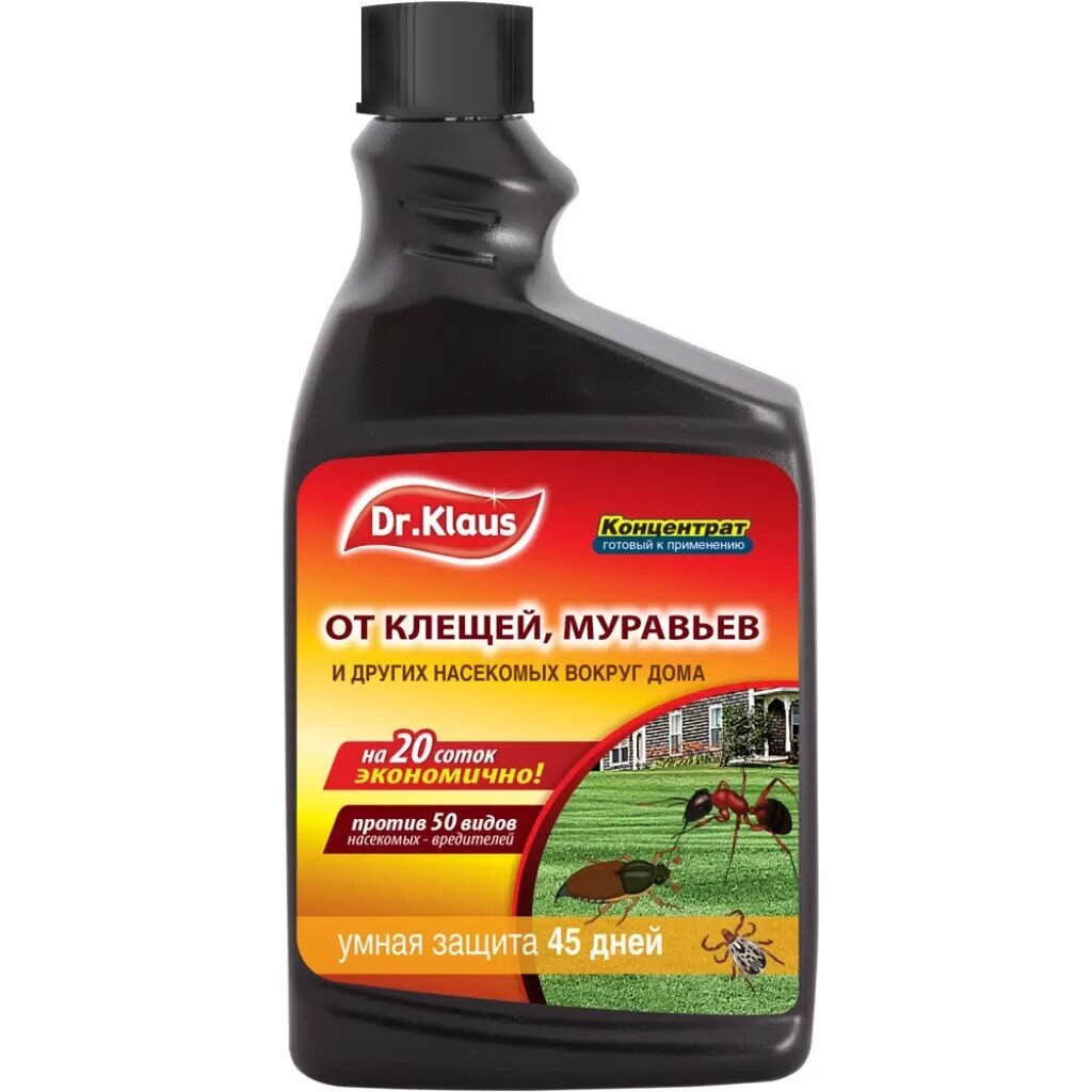Инсектицид от муравьев, клещей, 1 л, запасной флакон, Dr.Klaus