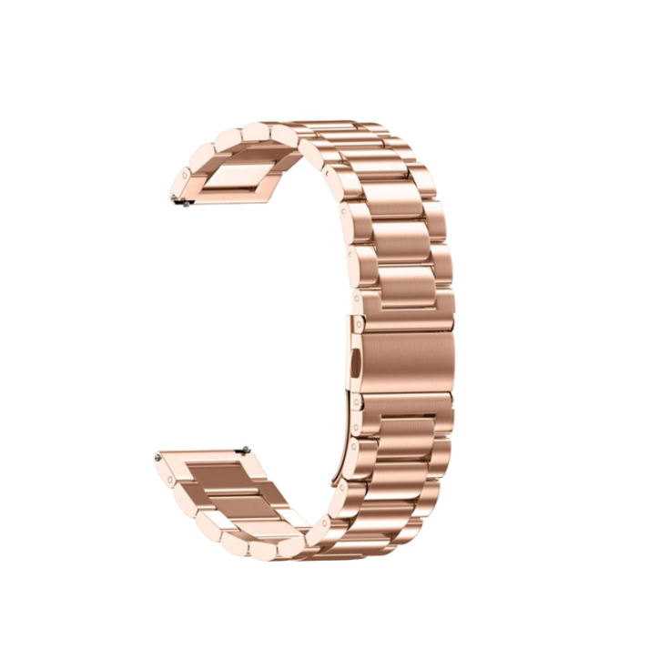 Сменный стальной ремешок браслет MyPads Inox Clip для умных смарт-часов Haylou GST из нержавеющей стали с раскладным замком-застежкой бабочка и бо.