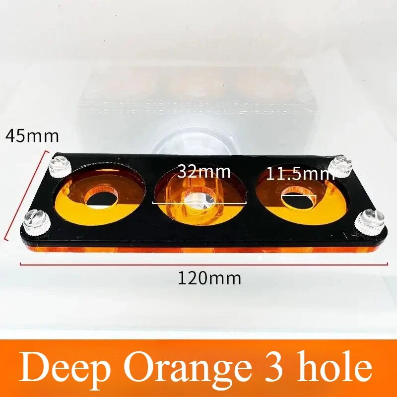 Аквариумная стойка для кораллов из акрила Оранжевый, Orange 3 hole