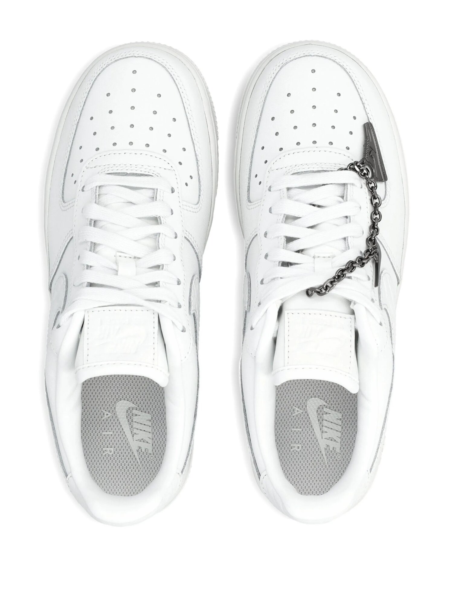 Кроссовки NIKE Air Force 1 '07, размер 6.5 US, бежевый/белый — фото 1