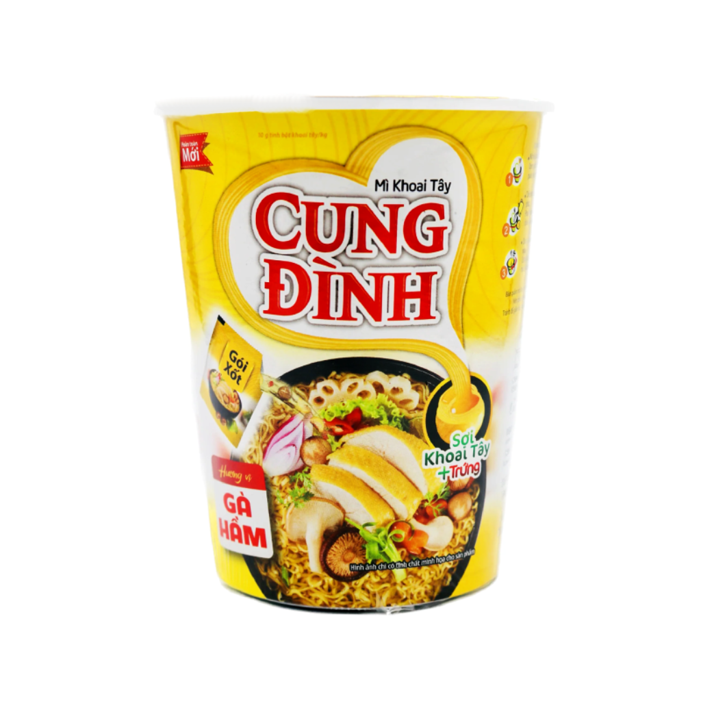 Лапша быстрого приготовления CUNG DINH со вкусом курицы 65 г, Вьетнам