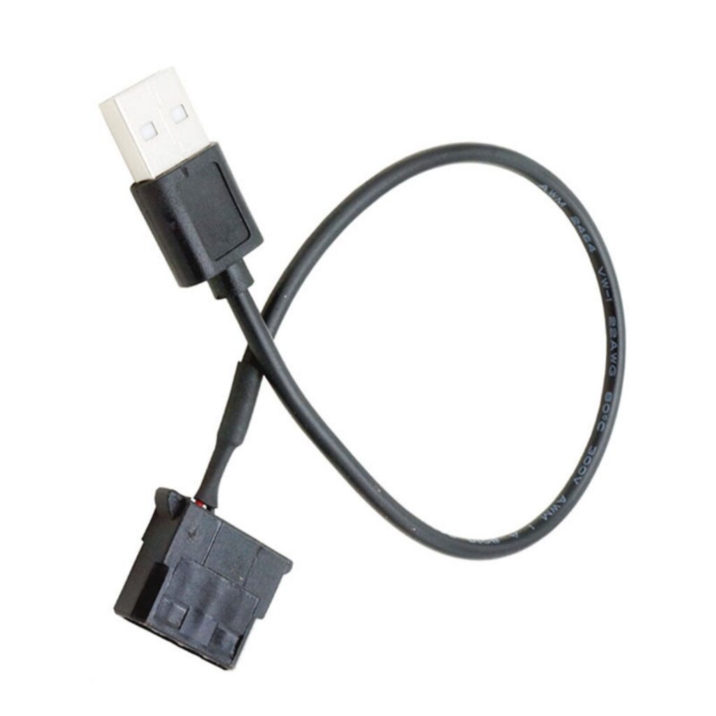 Multifunctional USB to 4PIN Fan Cable USB Male to 3Pin/4Pin Fan Braided