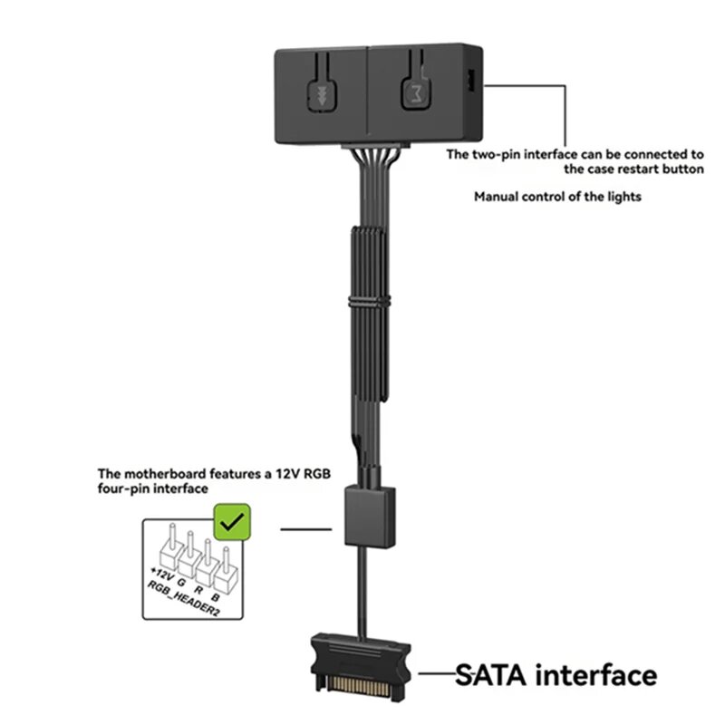 ARGB к RGB конвертер 5В 3Pin на 12В 4PIN
