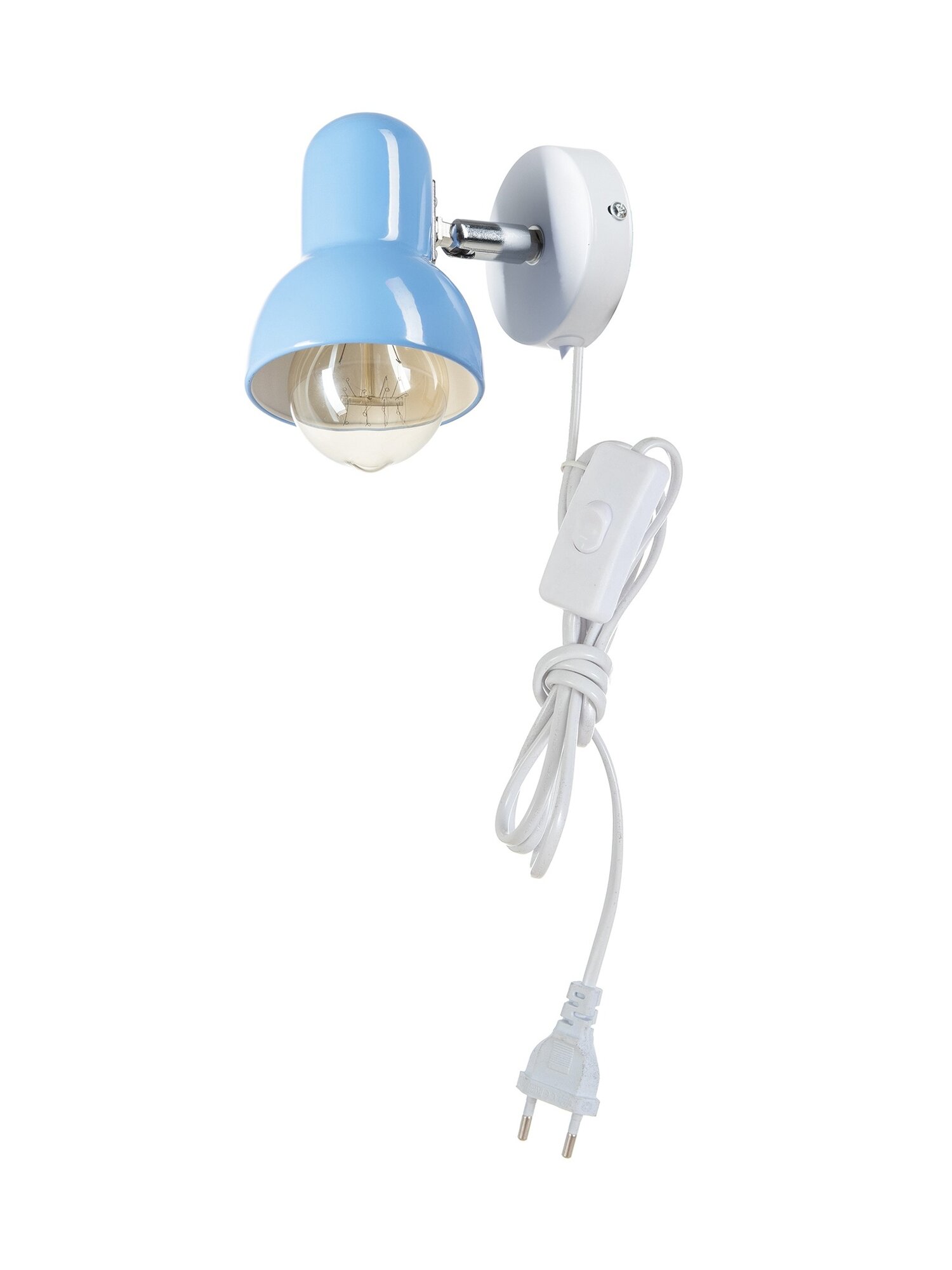 Бра с проводом BayerLux "Севантос", Е27, 40 Вт, 9х9х14 см, синий