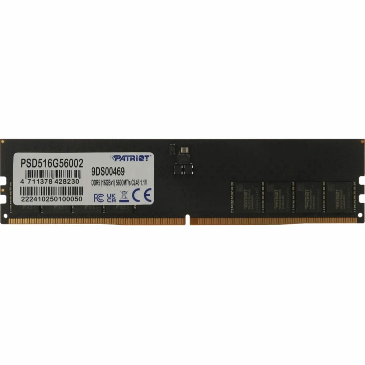 Оперативная память Patriot DDR 5 DIMM 16Gb 5600Мгц (PSD516G56002) (2250364)