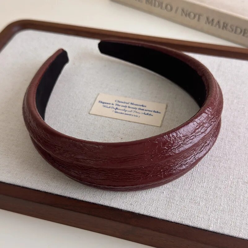 Женские кожаные повязки на голову eTya 27283B Brown Red