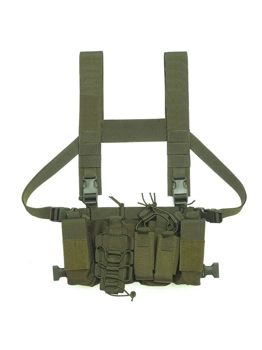 Ременно-плечевая система пояс-разгрузка с подсумками в цвете олива