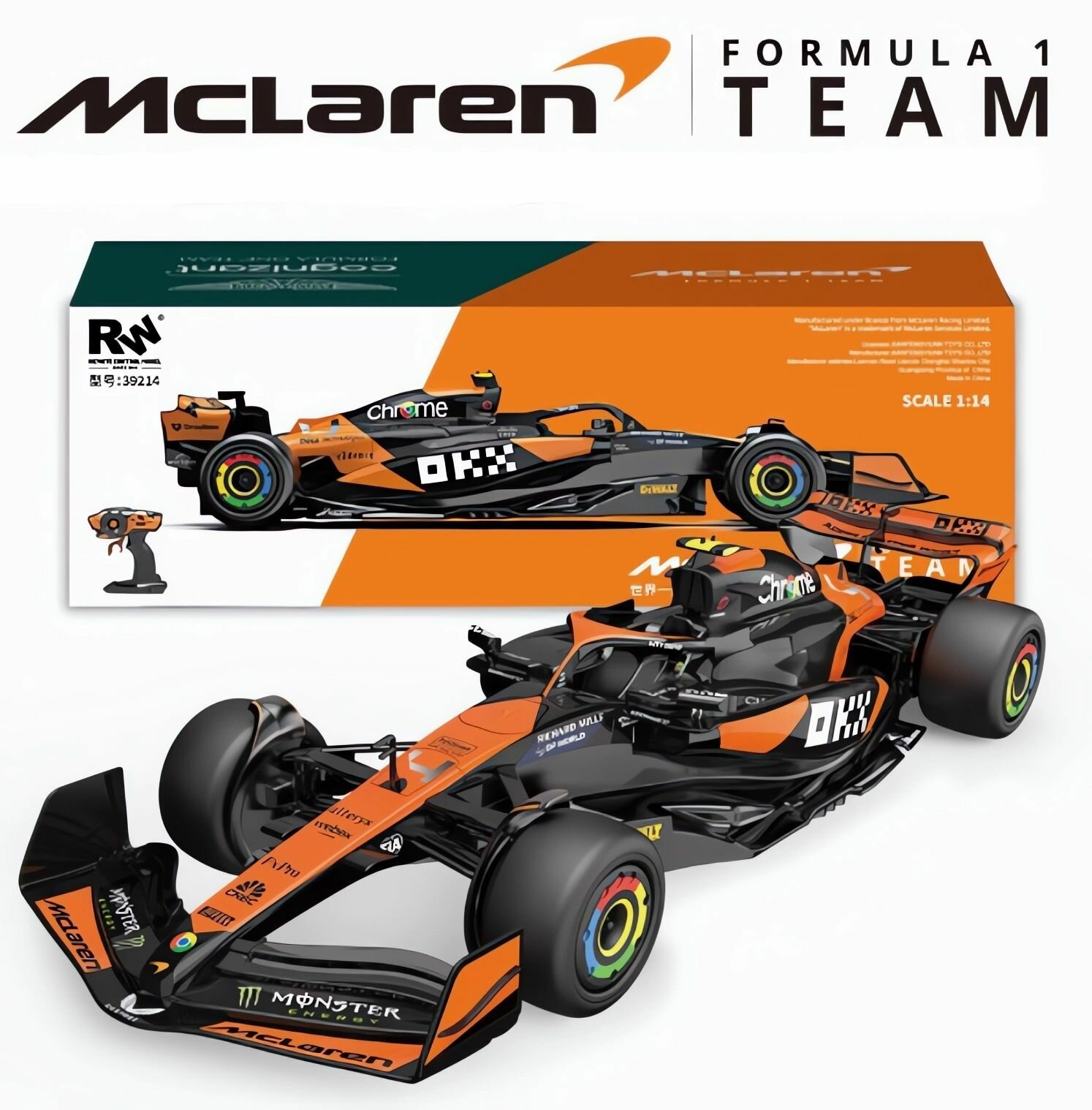 Радиоуправляемая модель болида Формулы-1 "McLaren"/Макларен". MCL38 (Масштаб 1:14)