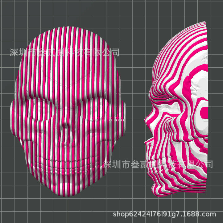 Хит продаж TK: Светящийся квантовый череп с 3D-печатью, декоративный светящийся квантовый череп.
