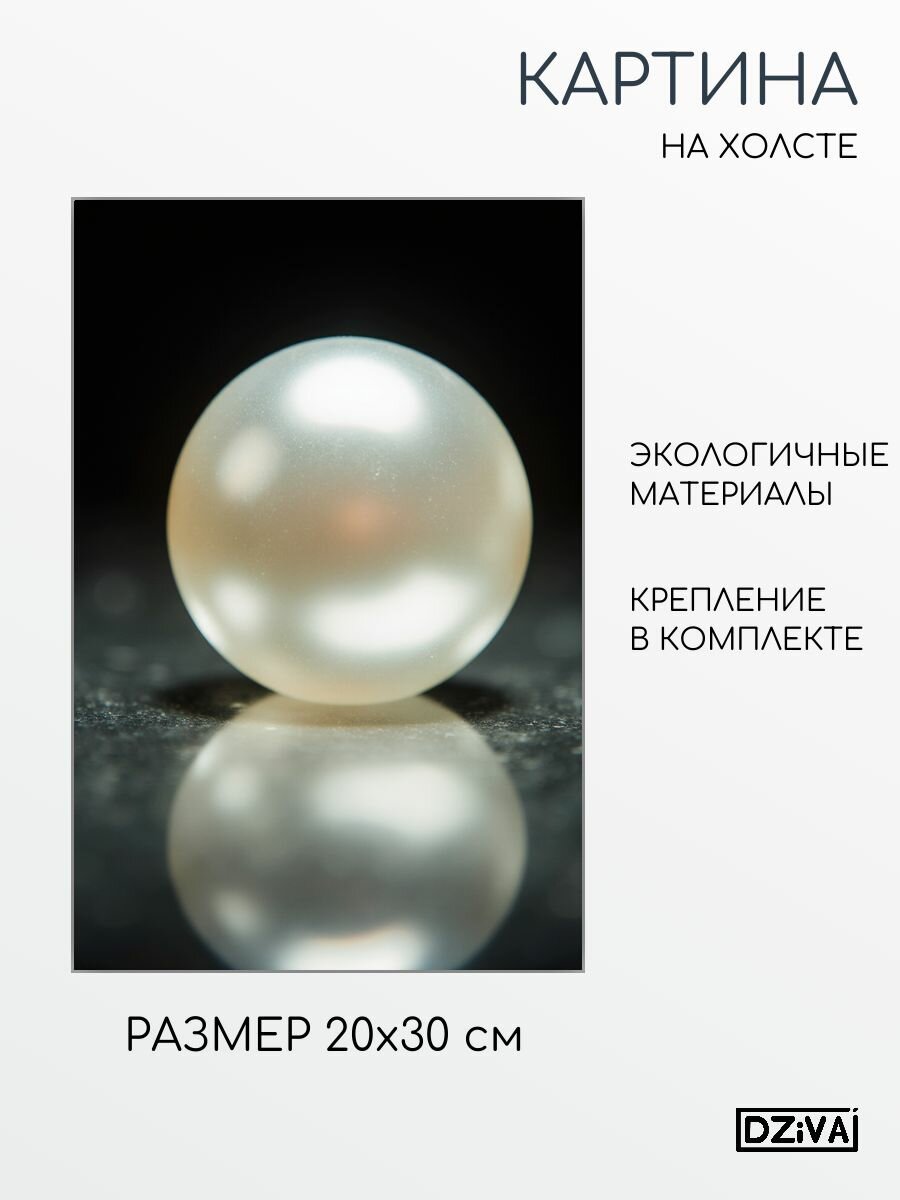 Картина на холсте Жемчужина и отражение 20x30 см