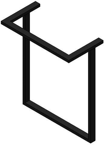 Подстолье для стола из металла 40х20 мм. Опора в стиле Лофт G-2 72 х 59 см. (1 шт.)