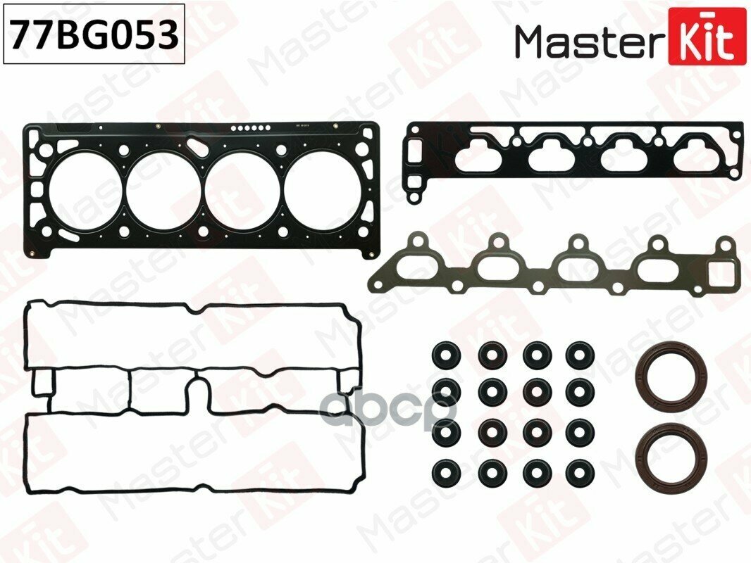 77BG053 Верхний комплект прокладок ГБЦ Opel ASTRA VECTRA ZAFIRA 1.8 Z18XE/Z18XEL 95- MasterKit арт. 77bg053